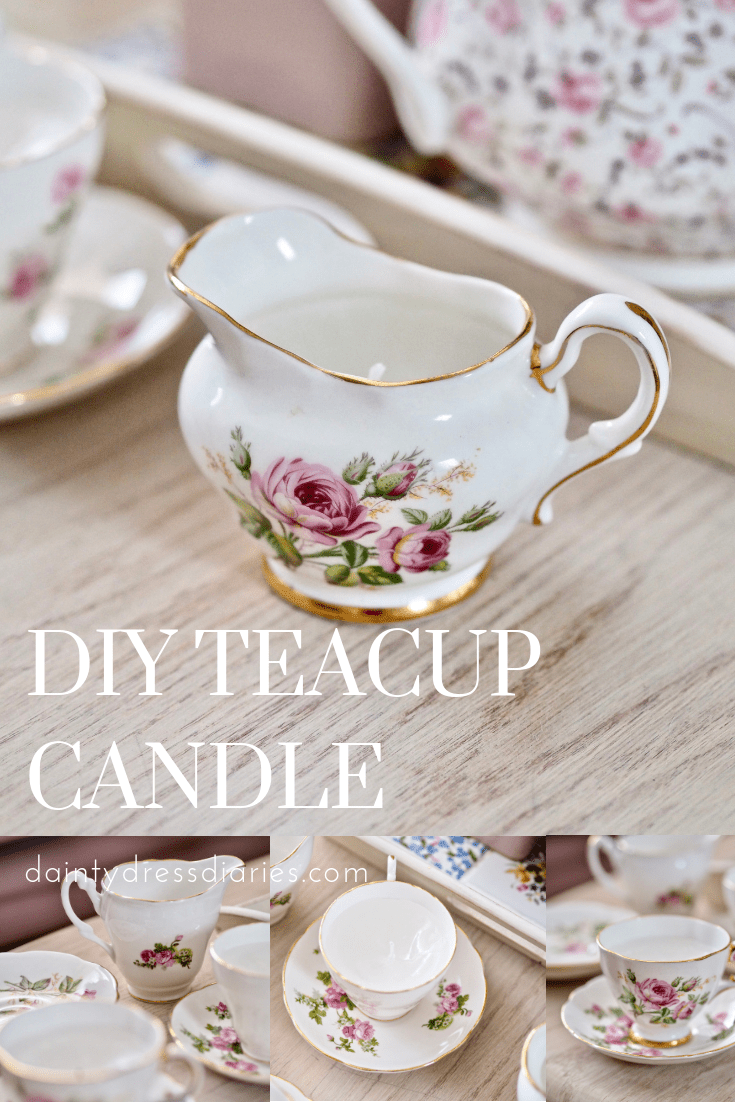 How To Make DIY Teacup Candles - Dainty Dress Diaries