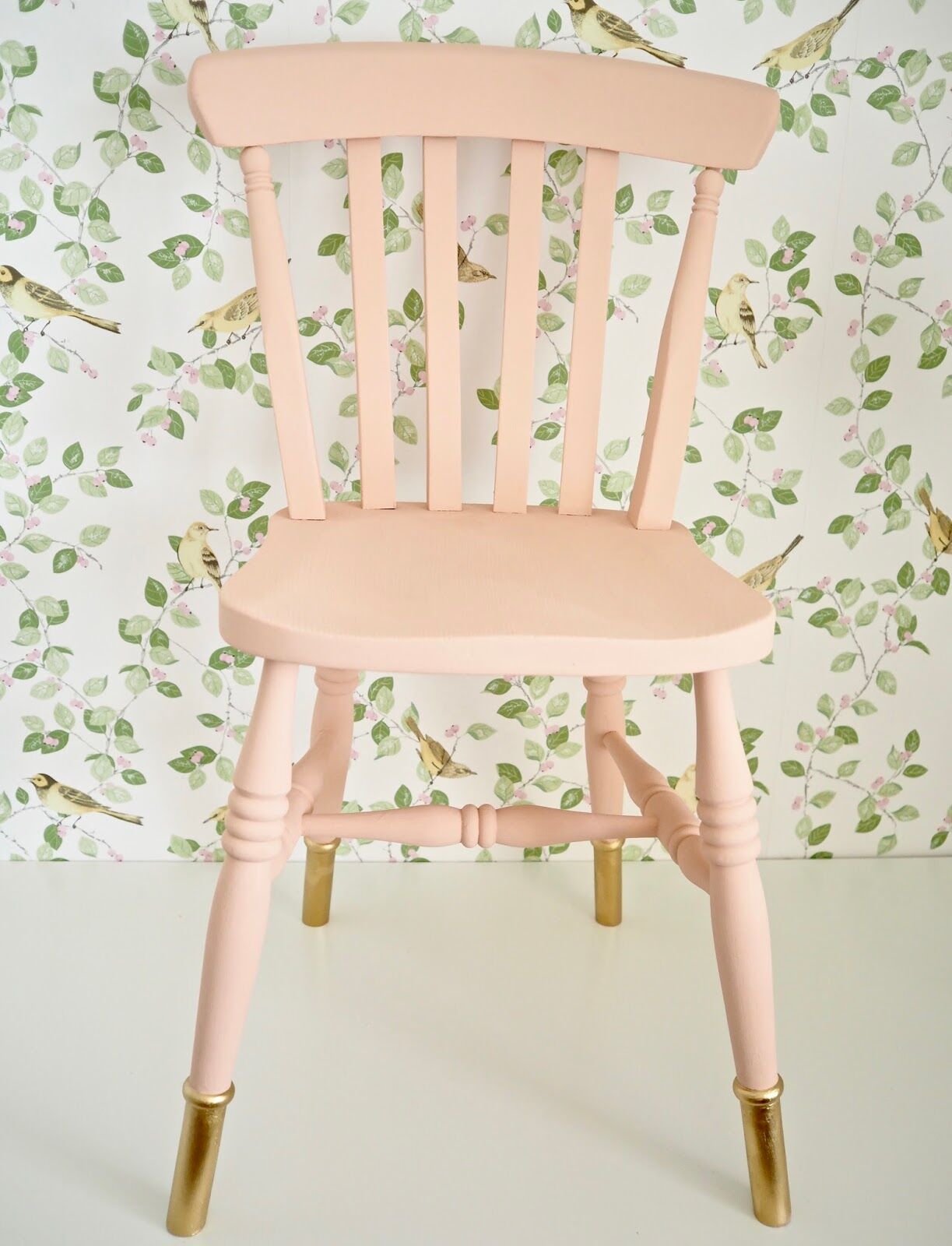 Dipped gold legs rescuing and old chair Dainty Dress Diaries