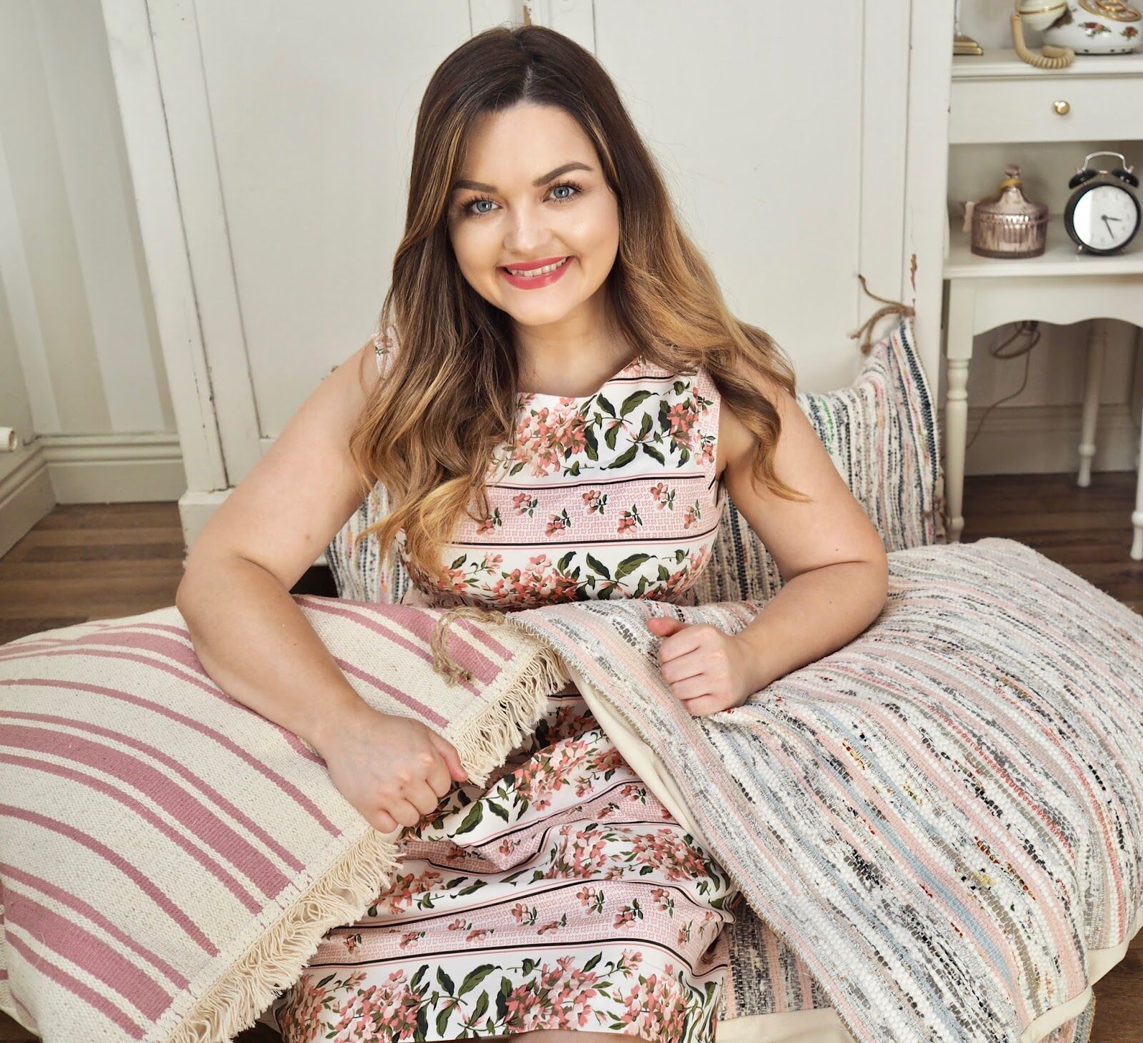 Ikea €6 Tanum Rug Hack, DIY Garden Pillow - Dainty Dress Diaries