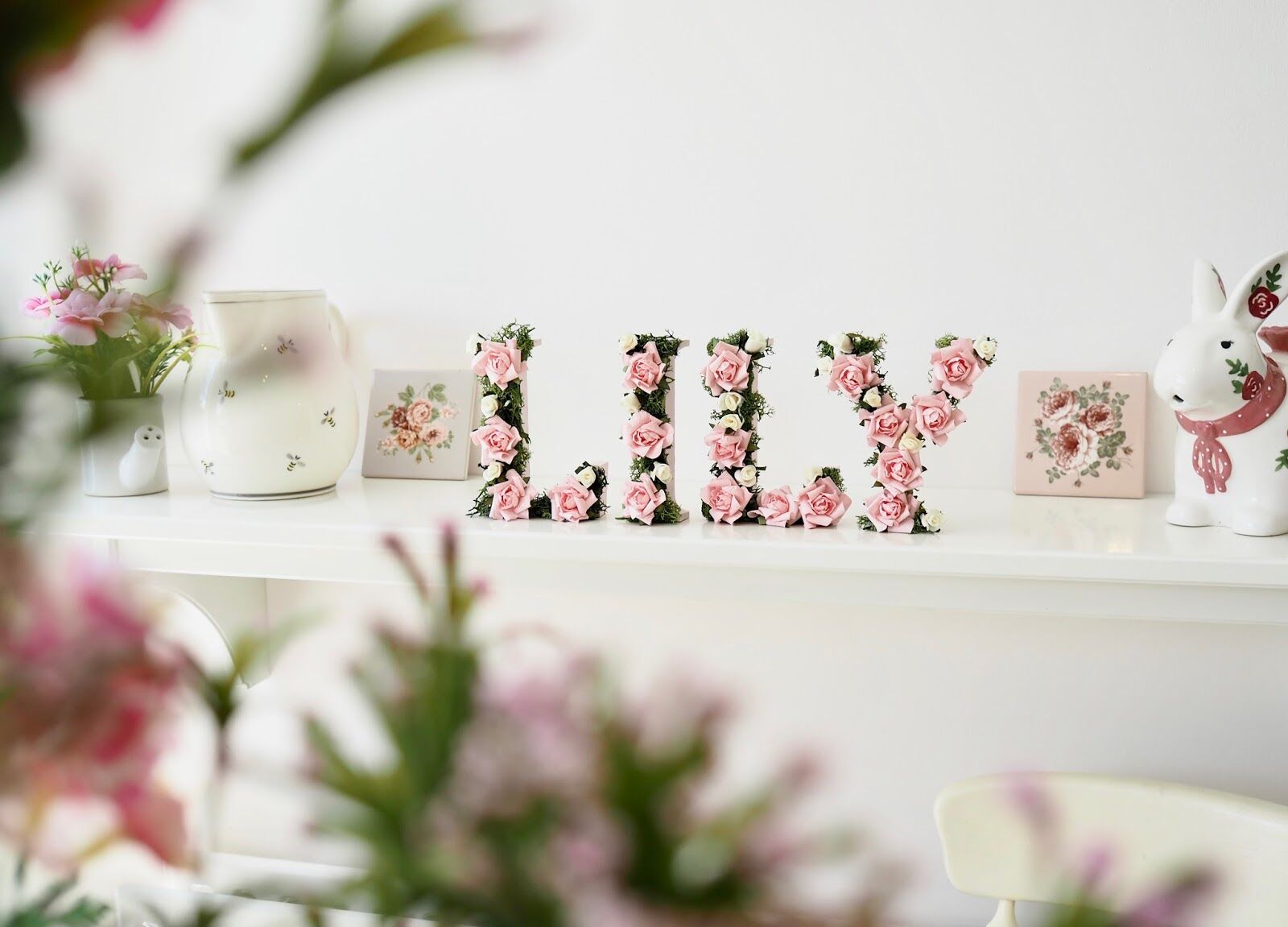 How To Make Standing Floral Letters - Dainty Dress Diaries