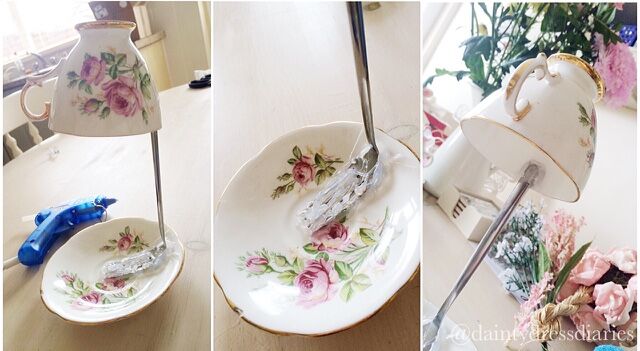 How to make floating teacups, Floating tea cup tutorial - Dainty Dress ...