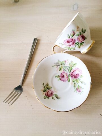 How to make floating teacups, Floating tea cup tutorial - Dainty Dress ...