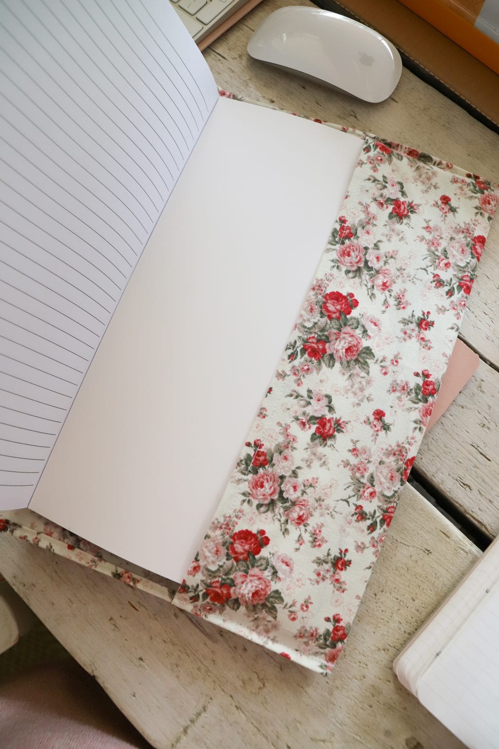 Easy Sew DIY Fabric Notebook Cover - Dainty Dress Diaries
