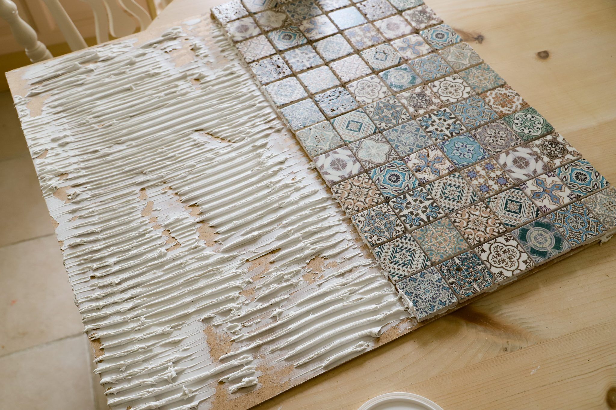 Easy DIY Ikea tiled table inspired by Tik Tok - Dainty Dress Diaries